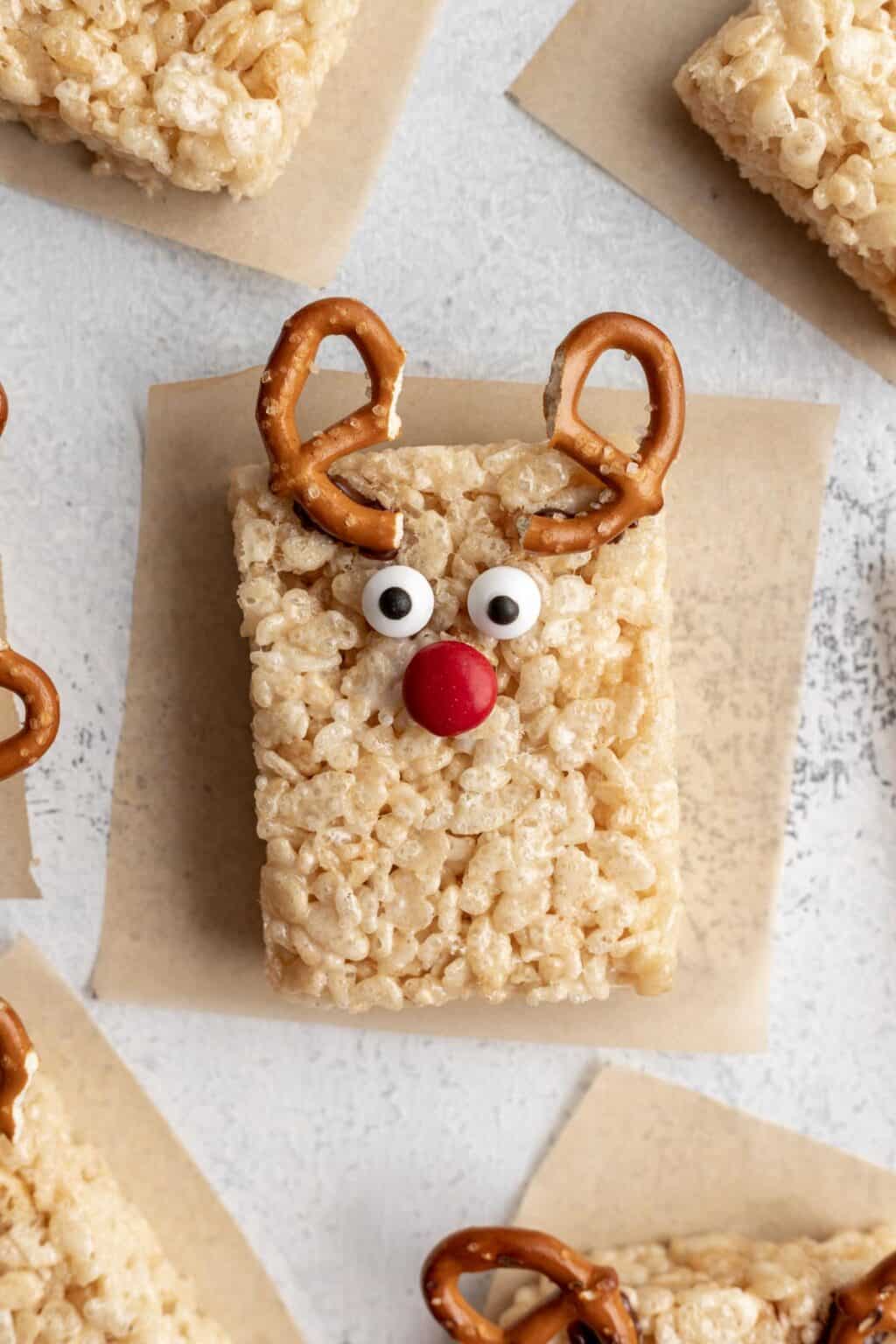 Reindeer Rice Krispie Treats - Your Home, Made Healthy
