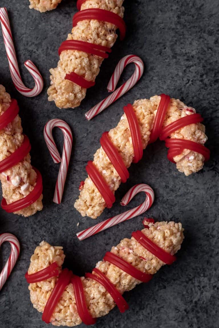Peppermint Candy Cane Rice Krispie Treats - Your Home, Made Healthy