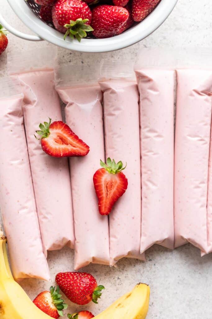 Homemade Strawberry Banana Gogurts - Your Home, Made Healthy