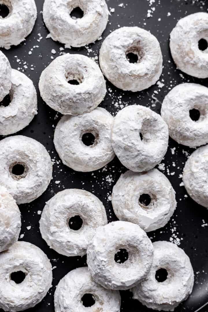Homemade Mini Powdered Donuts (Baked) - Your Home, Made Healthy